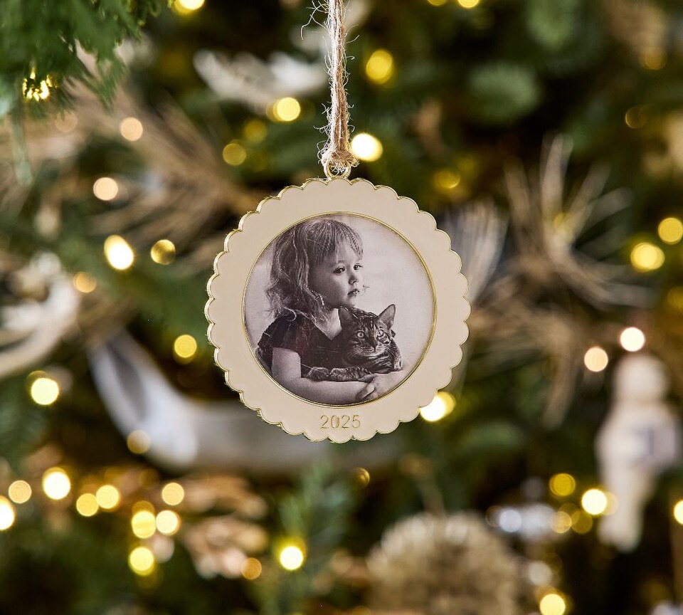 Dated Enamel Frame Bauble 2025 | Pottery Barn UK